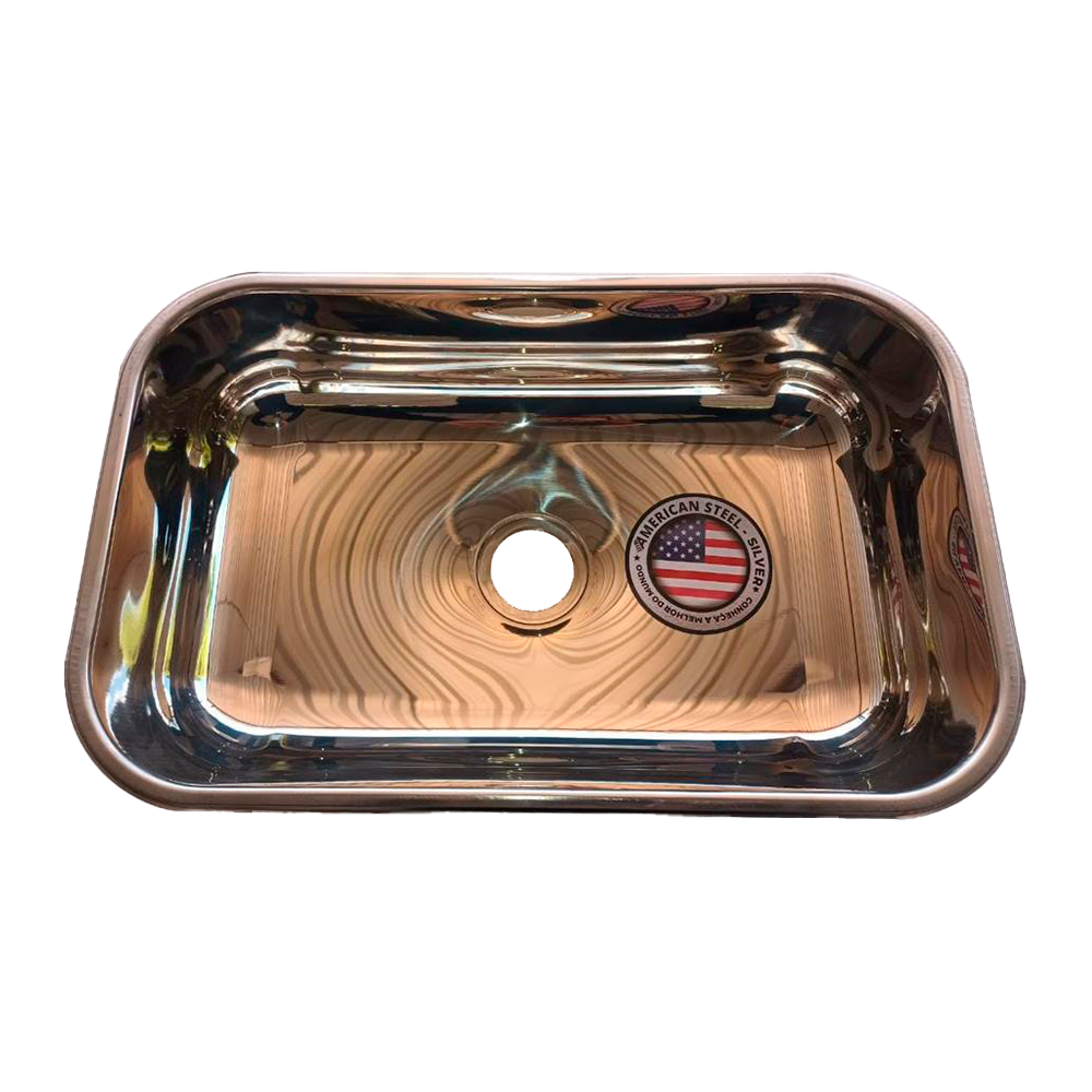 Cuba Aço Inox American Steel N 2 56x34+ Válv | MadeiraMadeira