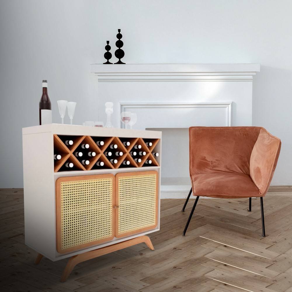 Bar Adega Suíça Laca com Portas em Palhinha | MadeiraMadeira