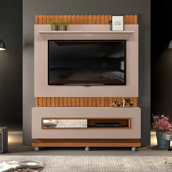 Rack com Painel Ripado para TV até 60 Polegadas Pose MDF. - Amarula e ...