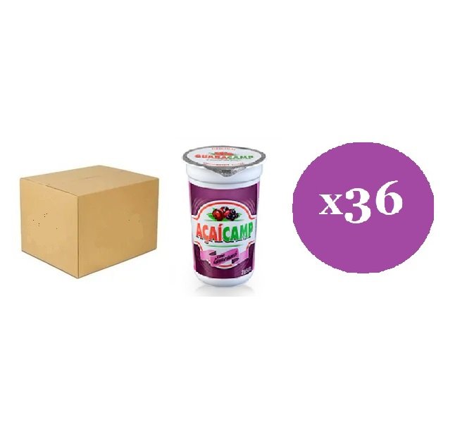 Caixa Açai com Guaraná C/36 Copos de 285Ml Guaracamp | MadeiraMadeira