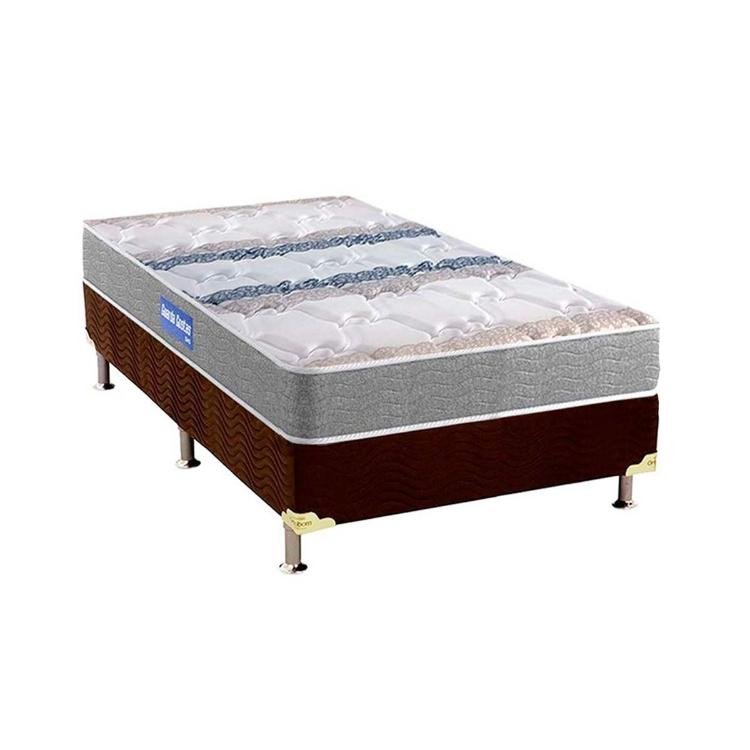 Cama Box Solteiro: Colchão Espuma Probel D45 Guarda Costas + Base CRC ...