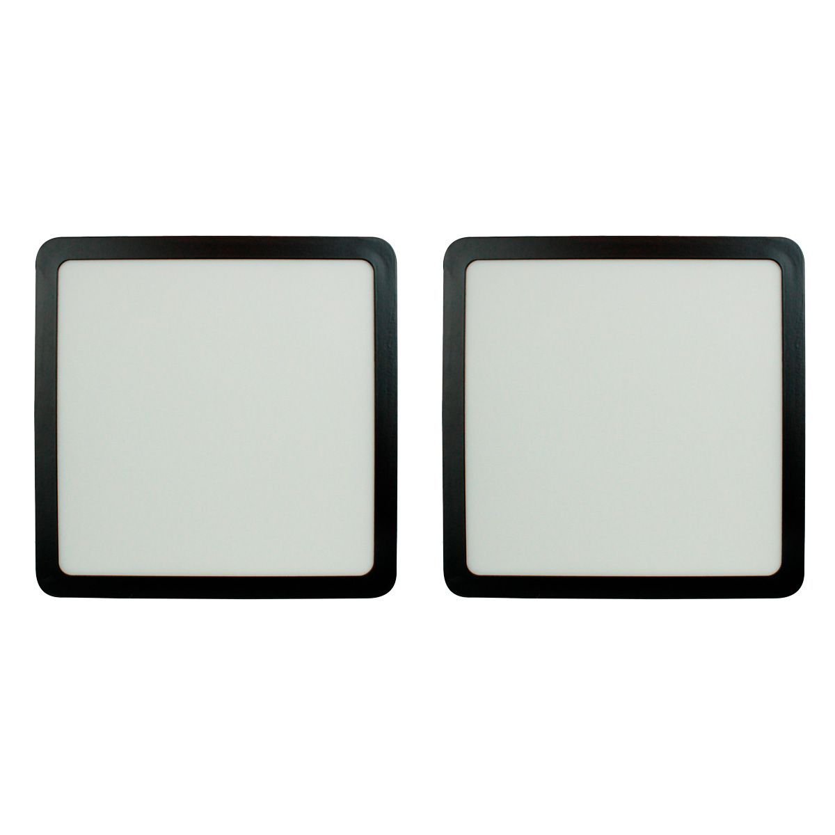 Kit 2 Painel de Led 24 W 6500k Quad Sobrepor Preto Foxlux | MadeiraMadeira