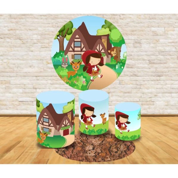 Kit Decoração Mini Table Chapeuzinho Vermelho | MadeiraMadeira