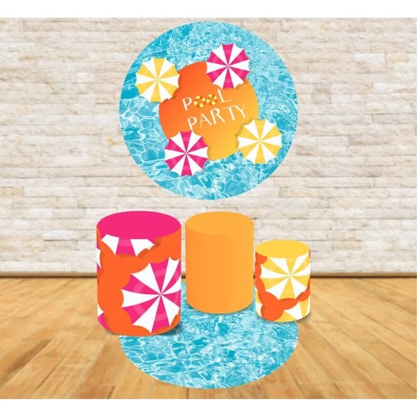 Kit Decoração Mini Table Pool Party Piscina | MadeiraMadeira