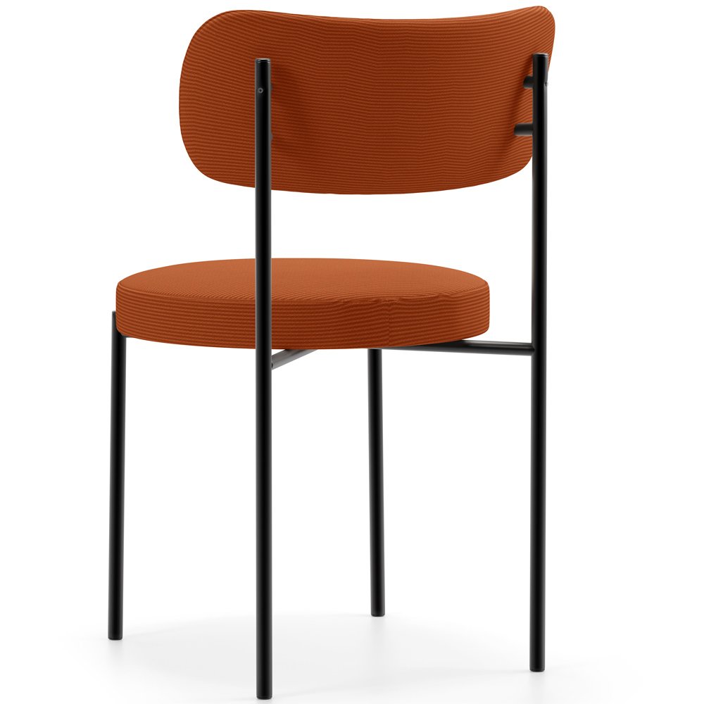 Kit 04 Cadeiras Estofadas para Sala de Jantar Louise L02 Tecido Terracota - Lyam Decor ...