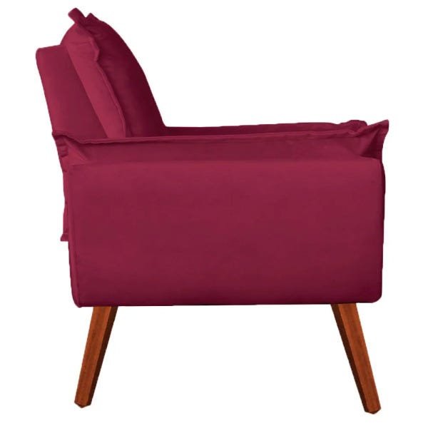 Poltrona Opala Decorativa Suede Pink - Kasa Sofá | MadeiraMadeira