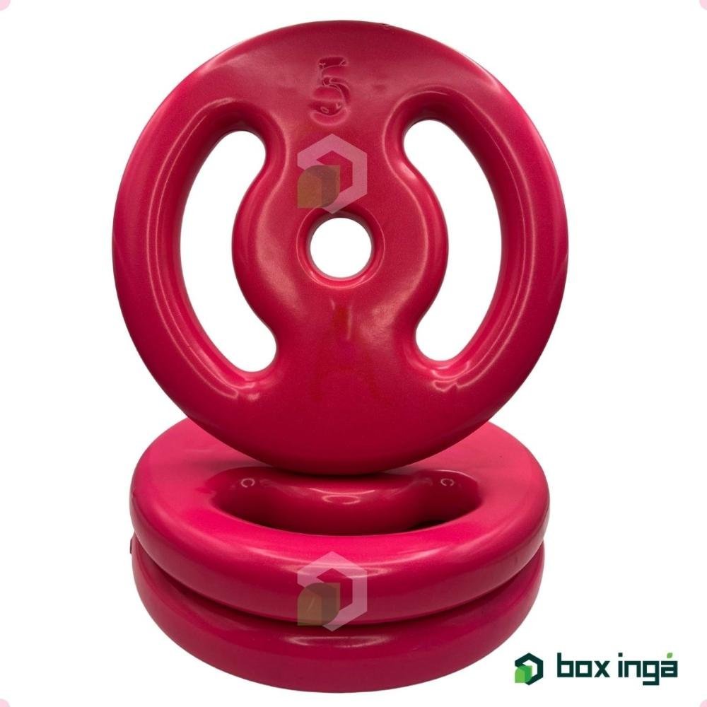 Anilha Emborrachada 5kg - Rosa | MadeiraMadeira