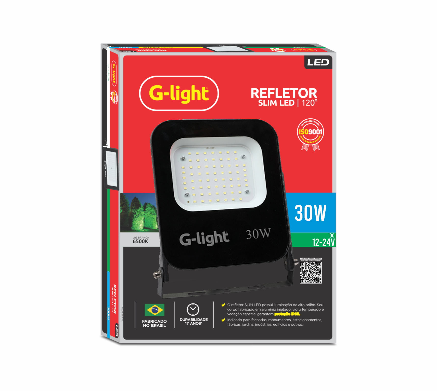 Refletor Led 30w 6500k 12vdc-24vdc- G-light | MadeiraMadeira