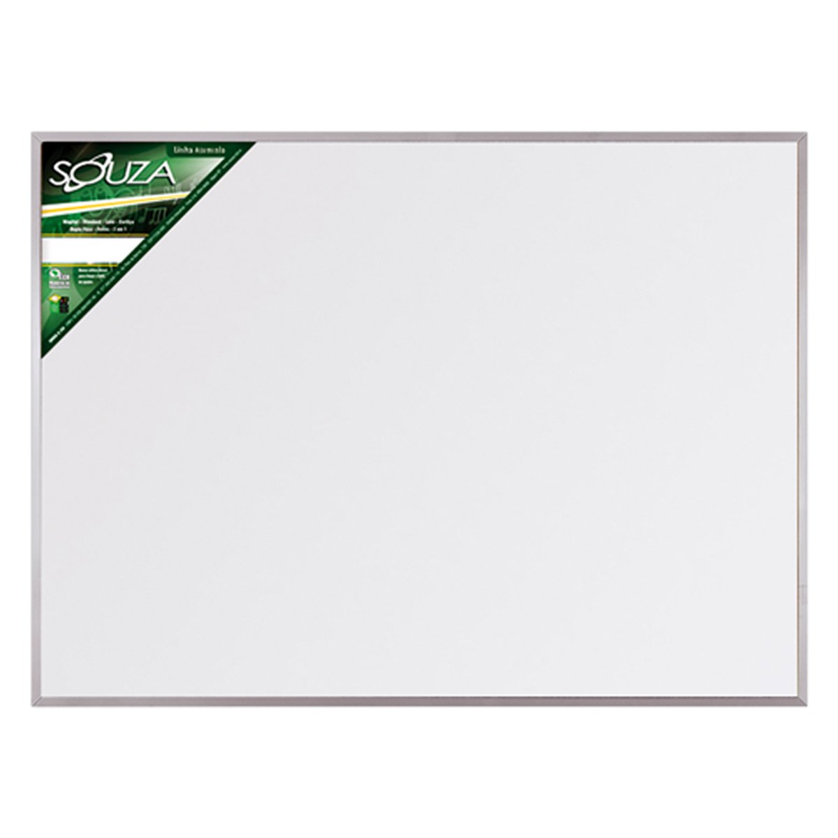 KIT 2 Quadros Brancos Standard 120x90 cm Com Moldura de Alumínio Pop ...