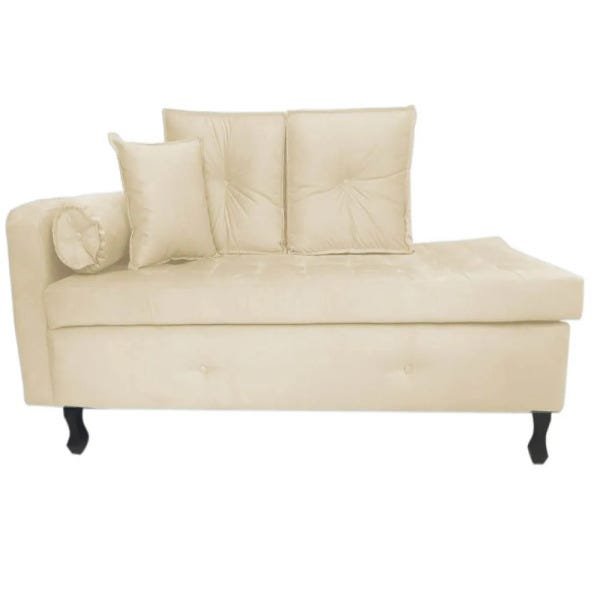 Recamier Cancun 140M Suede Bege - Dominic Decor | MadeiraMadeira