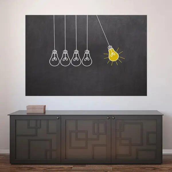 Painel Adesivo de Parede - Idéias - Criatividade - 951pnm | MadeiraMadeira