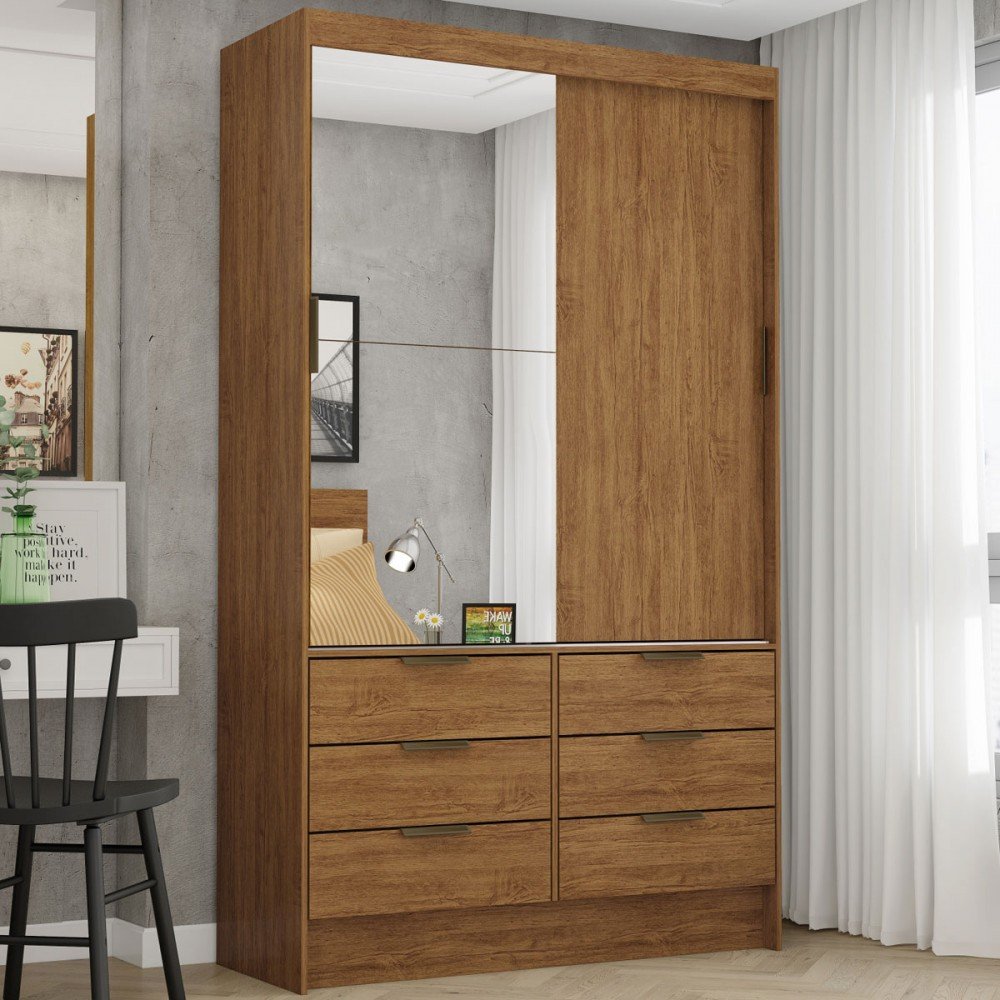 Guarda-Roupa Sevilha 2 Portas 6 Gavetas - Carioca Móveis | MadeiraMadeira