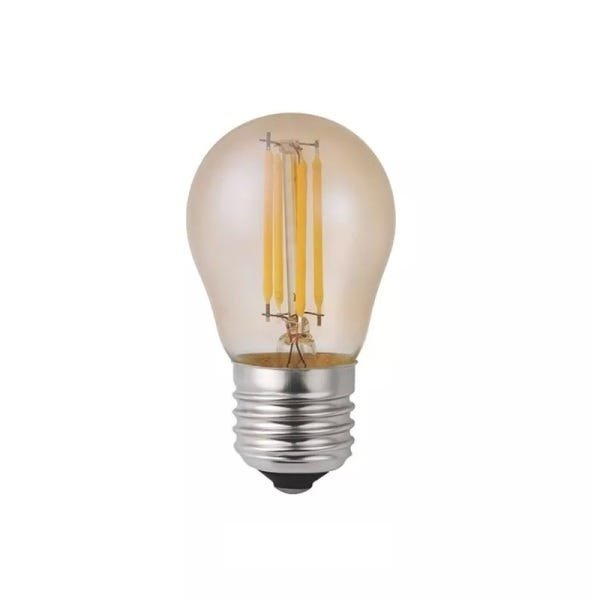 Kit 10 Lâmpadas Led 4W G45 Bolinha Vintage Retro Luz Âmbar | MadeiraMadeira