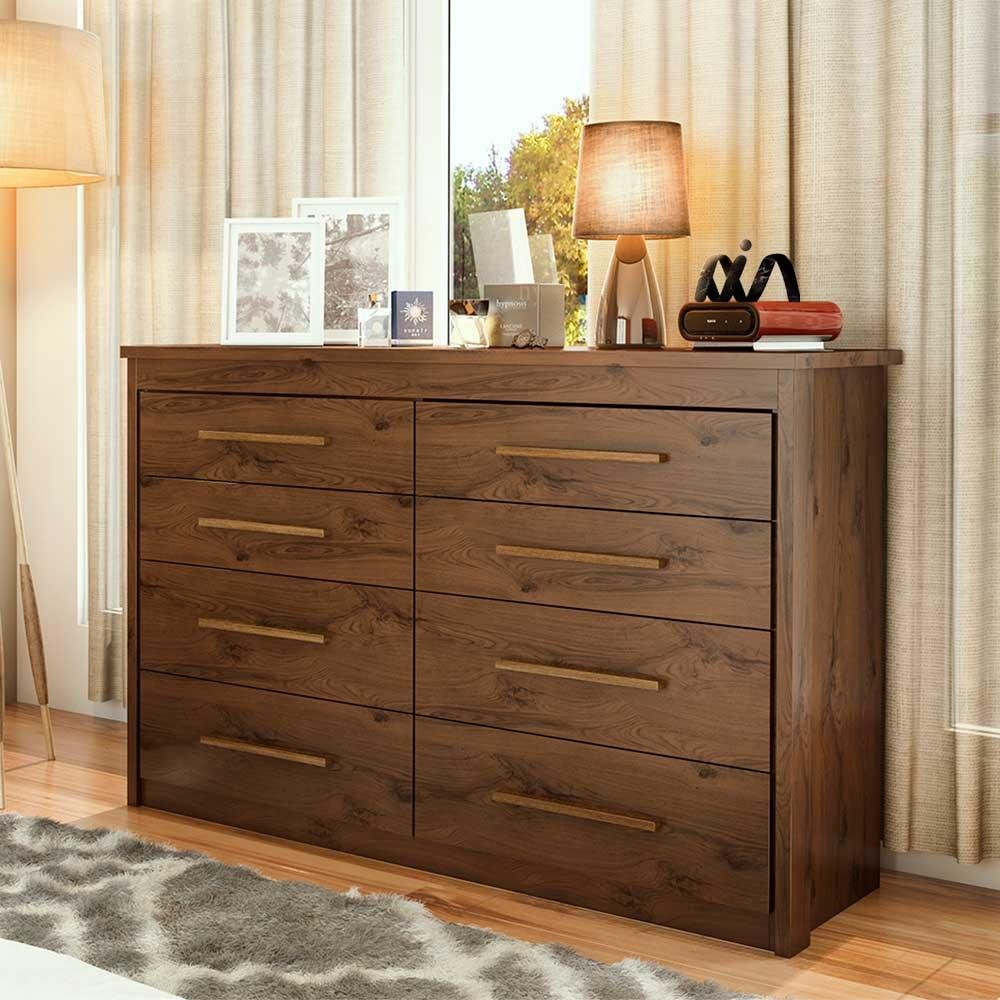 Cômoda Grande 8 Gavetas Capuccino Elegance 2085 Batrol | MadeiraMadeira