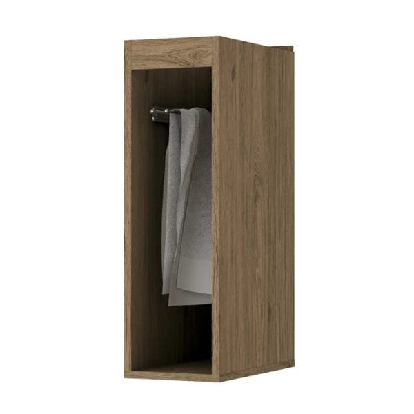 Balcão Porta Toalha Integra com Tampo C415 Rustico Henn | MadeiraMadeira