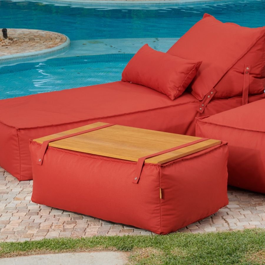 Puff com Tampo Outdoor Coral Trancoso Minha Loja De Móveis | MadeiraMadeira