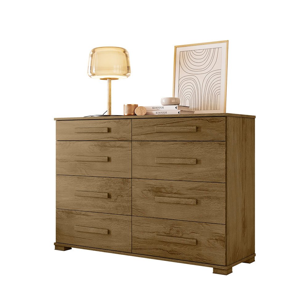 Cômoda Samambaia 8 Gavetas Cedro | MadeiraMadeira