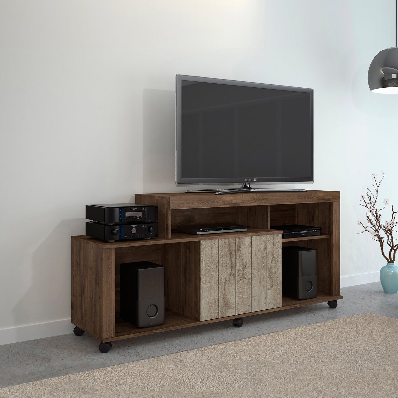 Rack Ouro para TV de até 43 Polegadas JCM Movelaria | MadeiraMadeira