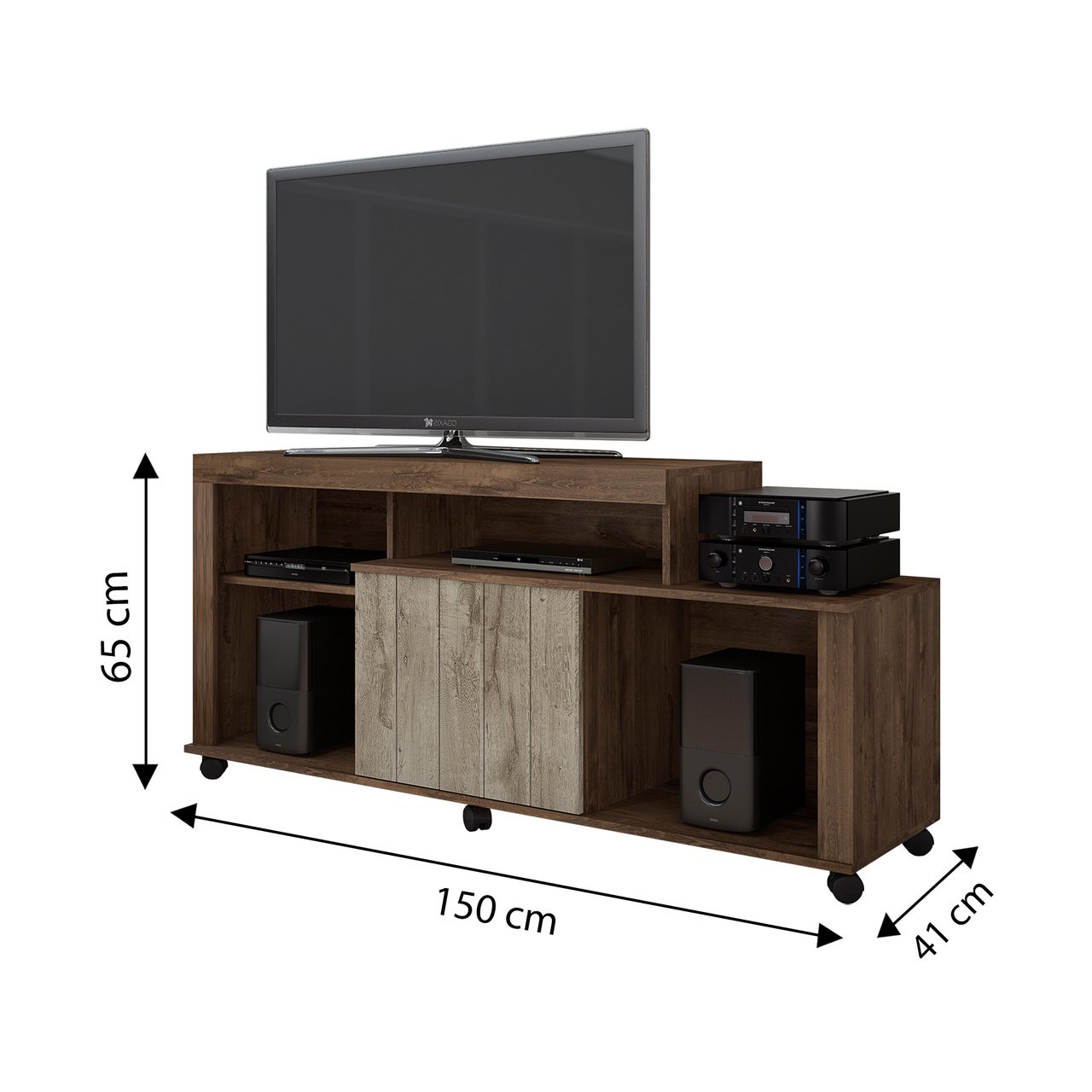 Rack Ouro para TV de até 43 Polegadas JCM Movelaria | MadeiraMadeira