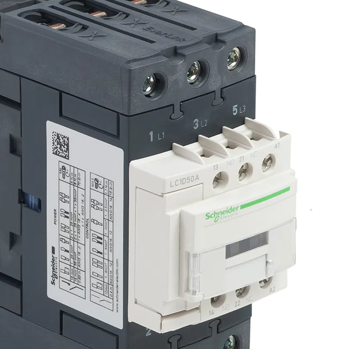 Contator Potência Tripolar 50A 24V 50/60Hz Schneider Eletric ...