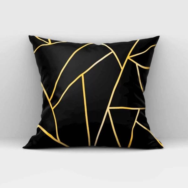 Kit 4 Capas de Almofadas Decorativas Own Gratidão Preto e Rosa ...