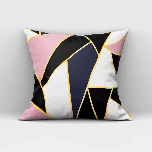 Kit 4 Capas de Almofadas Decorativas Own Gratidão Preto e Rosa ...