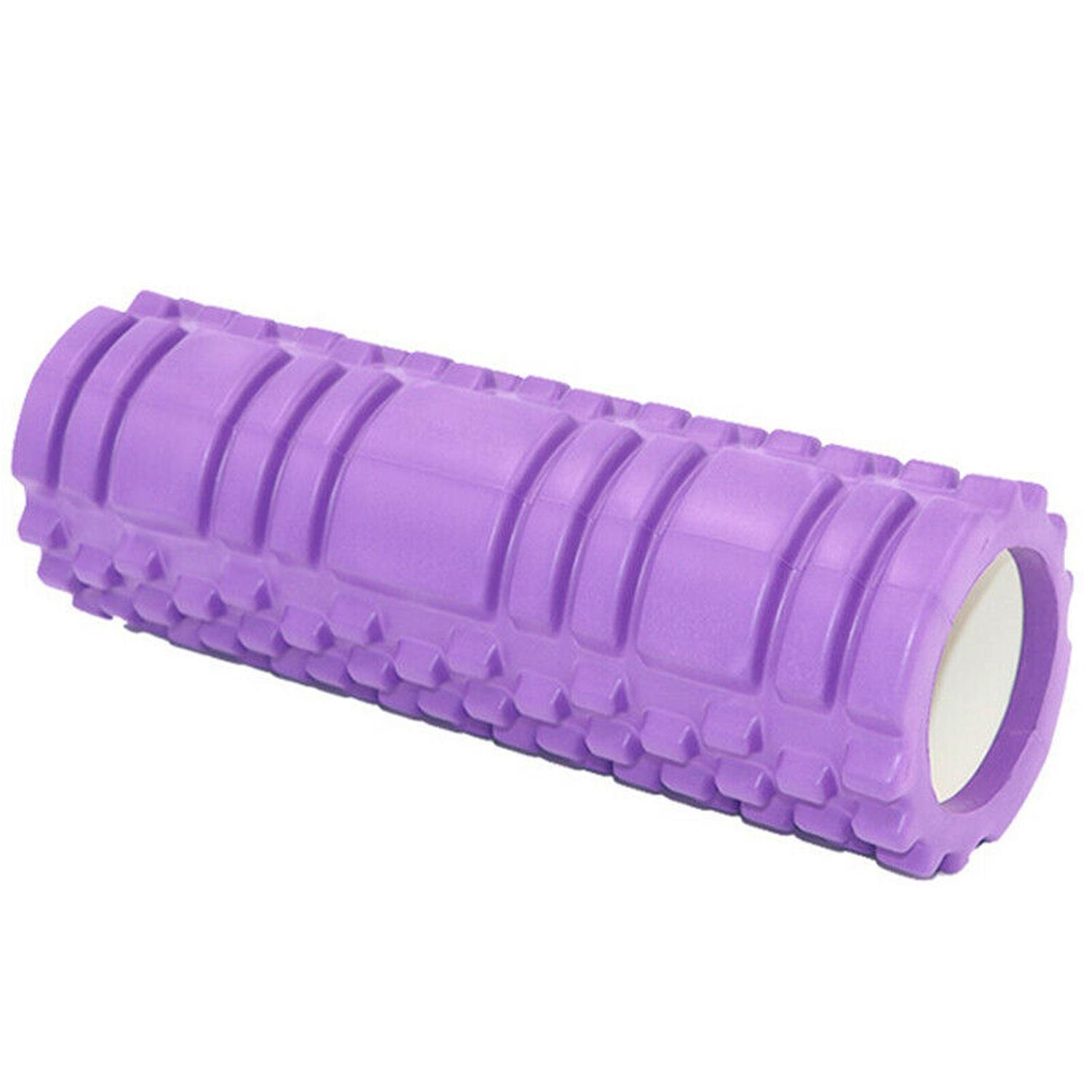 Rolo Massagem Foam Roller Liberação Miofascial Yoga Roxo | MadeiraMadeira