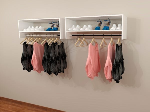 Kit 2 Expositor De Roupas Para Loja Araras Cabideiro Araras Branco 100% ...