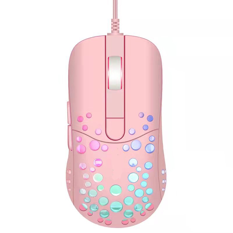 Mouse Gamer Led Rgb Jogo 3200 Dpi Ergonômico Rosa Wb905 Luuk Young ...