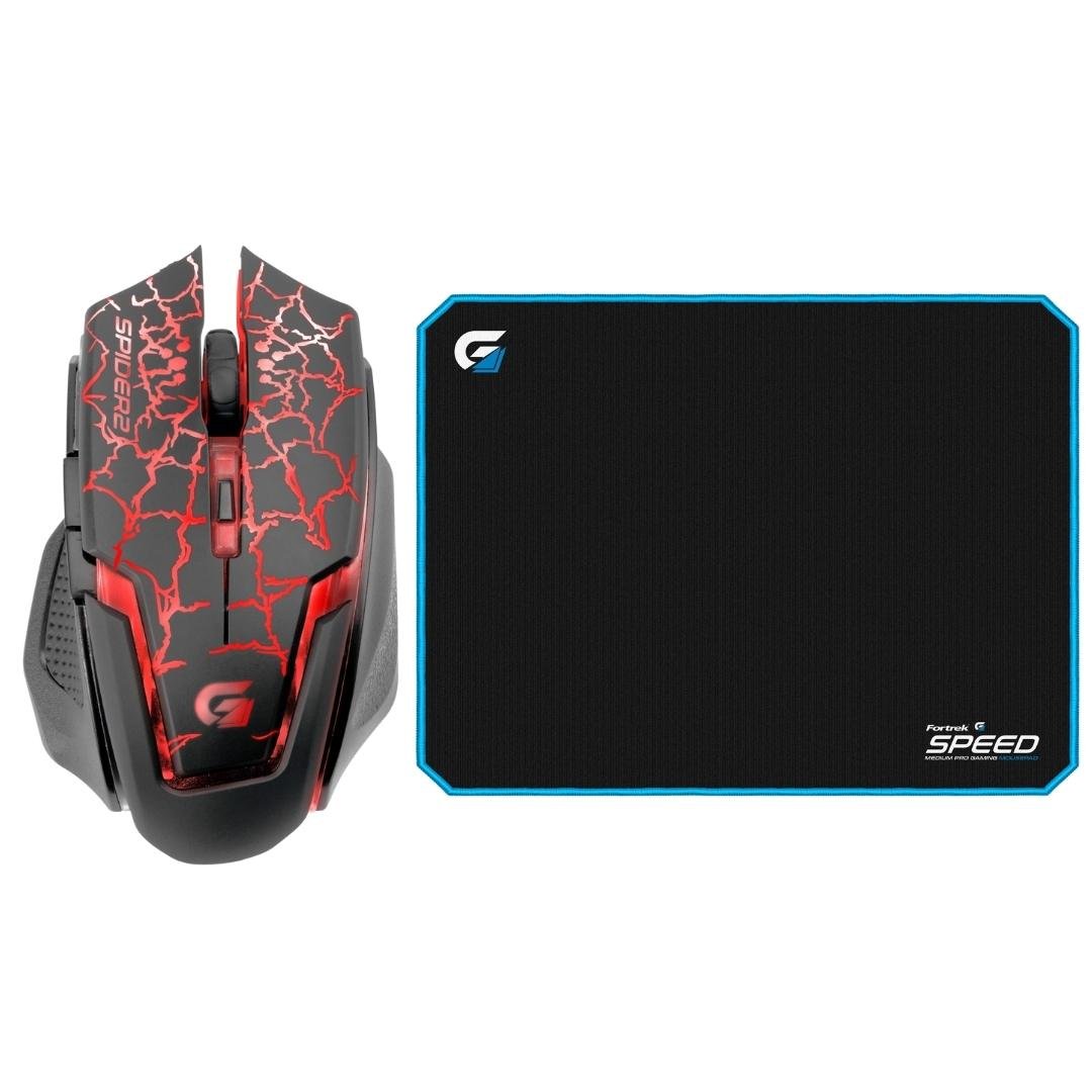 Mouse Gamer Spider 2 Red 3200 Dpi + Mouse Pad Speed 320x240 ...
