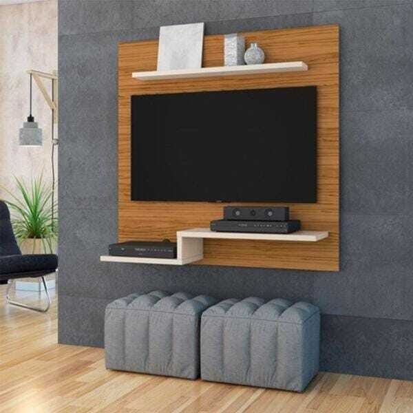 Bancada Painel Suspenso Luna para TV de 50 Polegadas - com Prateleira ...