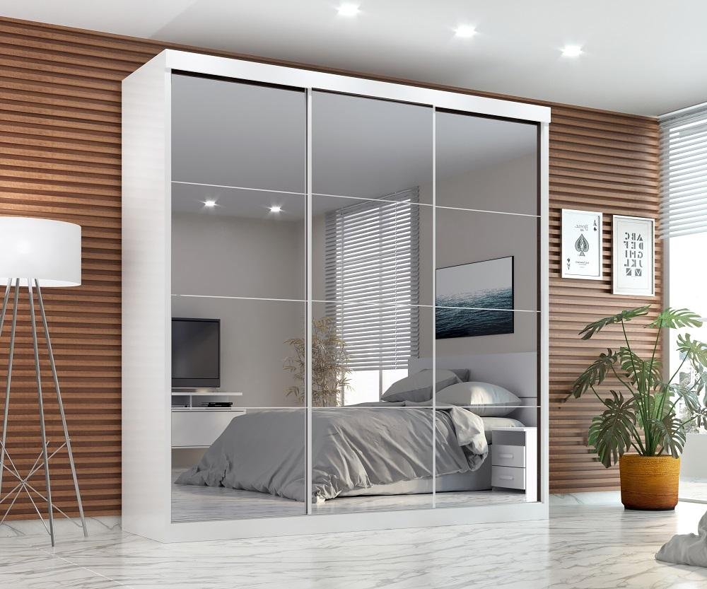 Guarda Roupa Casal Paris 2gav C/esp Nas 3pts Corre Branco | MadeiraMadeira