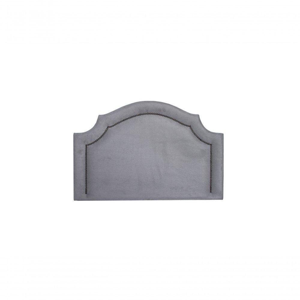 Cabeceira Solteiro Luxo 90X60 Cinza Tachas Fumê | MadeiraMadeira