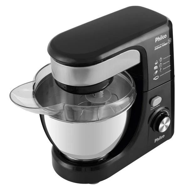 Batedeira Planetária Philco Php500 Turbo 11 Velocidades Preta 127v | MadeiraMadeira