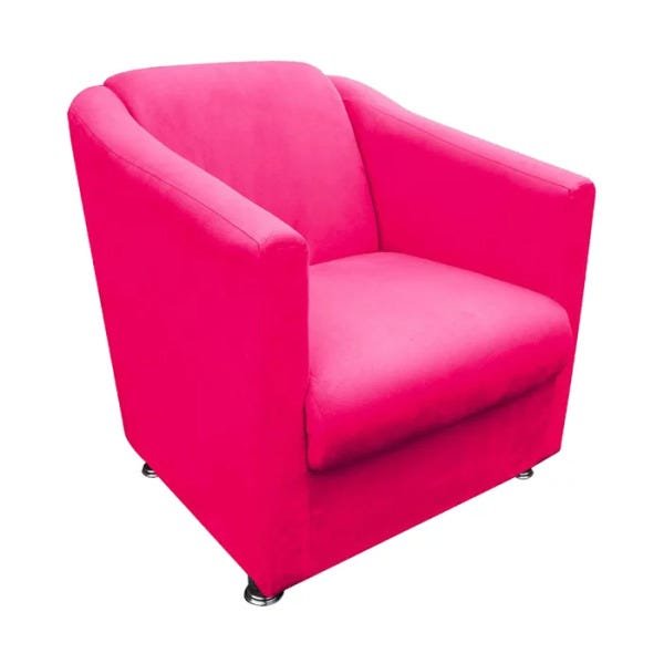 Poltrona Decorativa Ilda 01 Lugar Suede Pink Atual Estofados ...