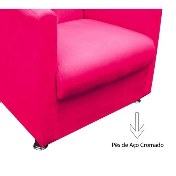 Poltrona Decorativa Ilda 01 Lugar Suede Pink Atual Estofados ...