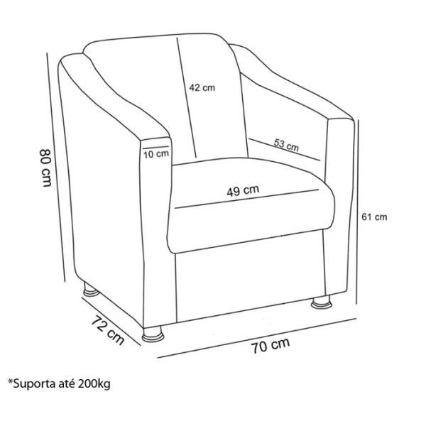Poltrona Decorativa Ilda 01 Lugar Suede Pink Atual Estofados ...
