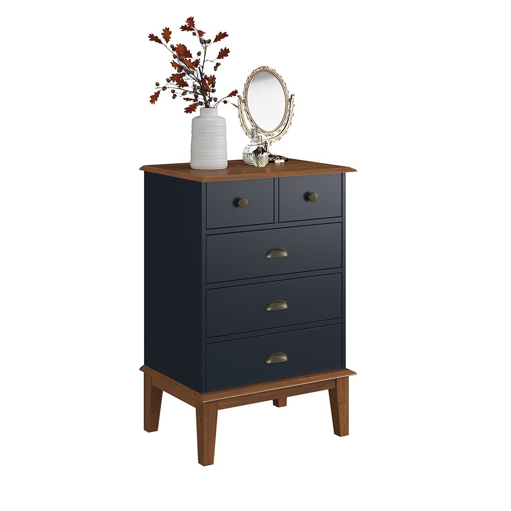 Cômoda 5 Gavetas Azul | MadeiraMadeira