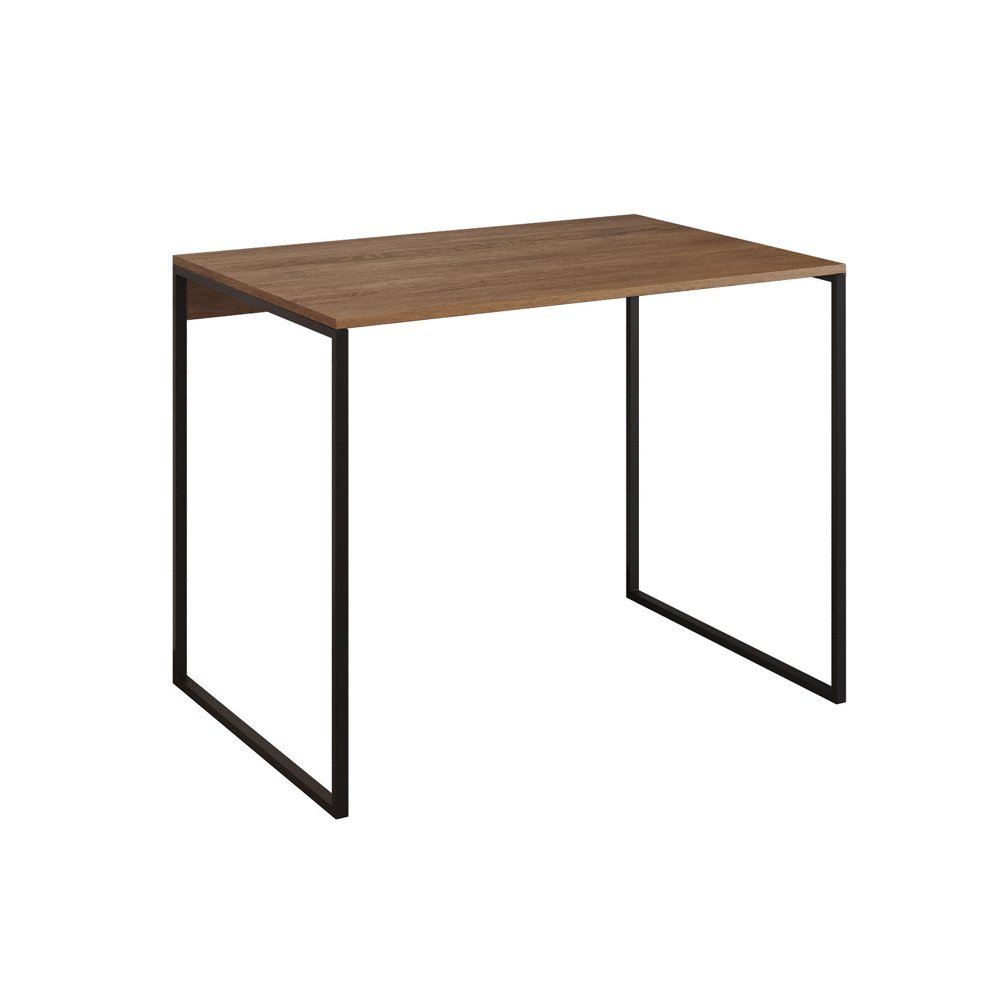 Escrivaninha Industrial Base Ferro Preto Tampo Mdp Amêndoa 90x50 ...