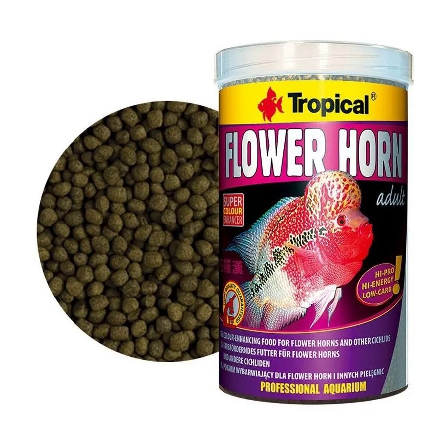 Ração Tropical Flower Horn Pellet Adult 380g | MadeiraMadeira