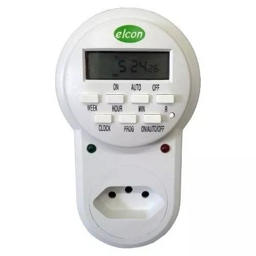Timer Temporizador Digital Para Tomada 2P+T 10A Bivolt Te-30 ...