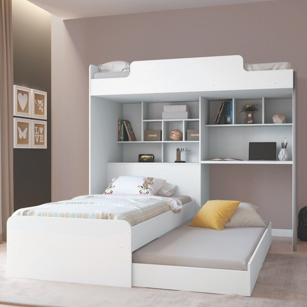 Treliche Solteiro Multifuncional Branco | MadeiraMadeira
