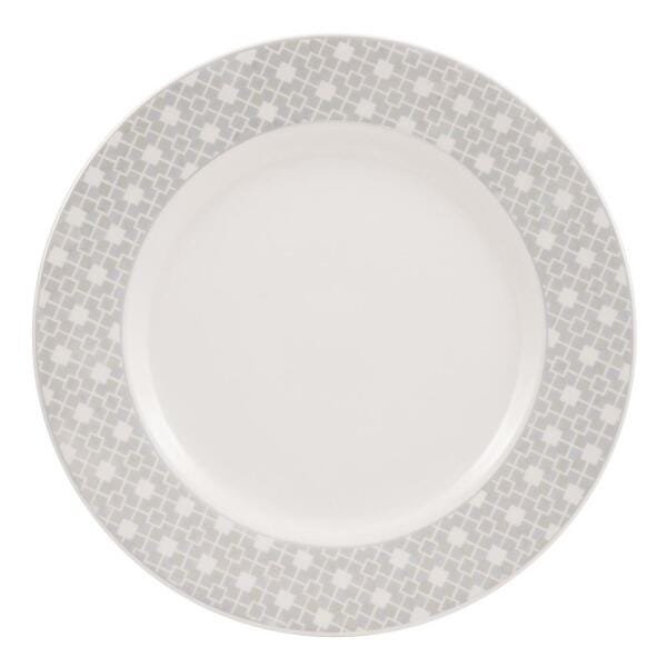 Conjunto de Pratos Rasos 12 Peças Creta Porcelana Schmidt | MadeiraMadeira