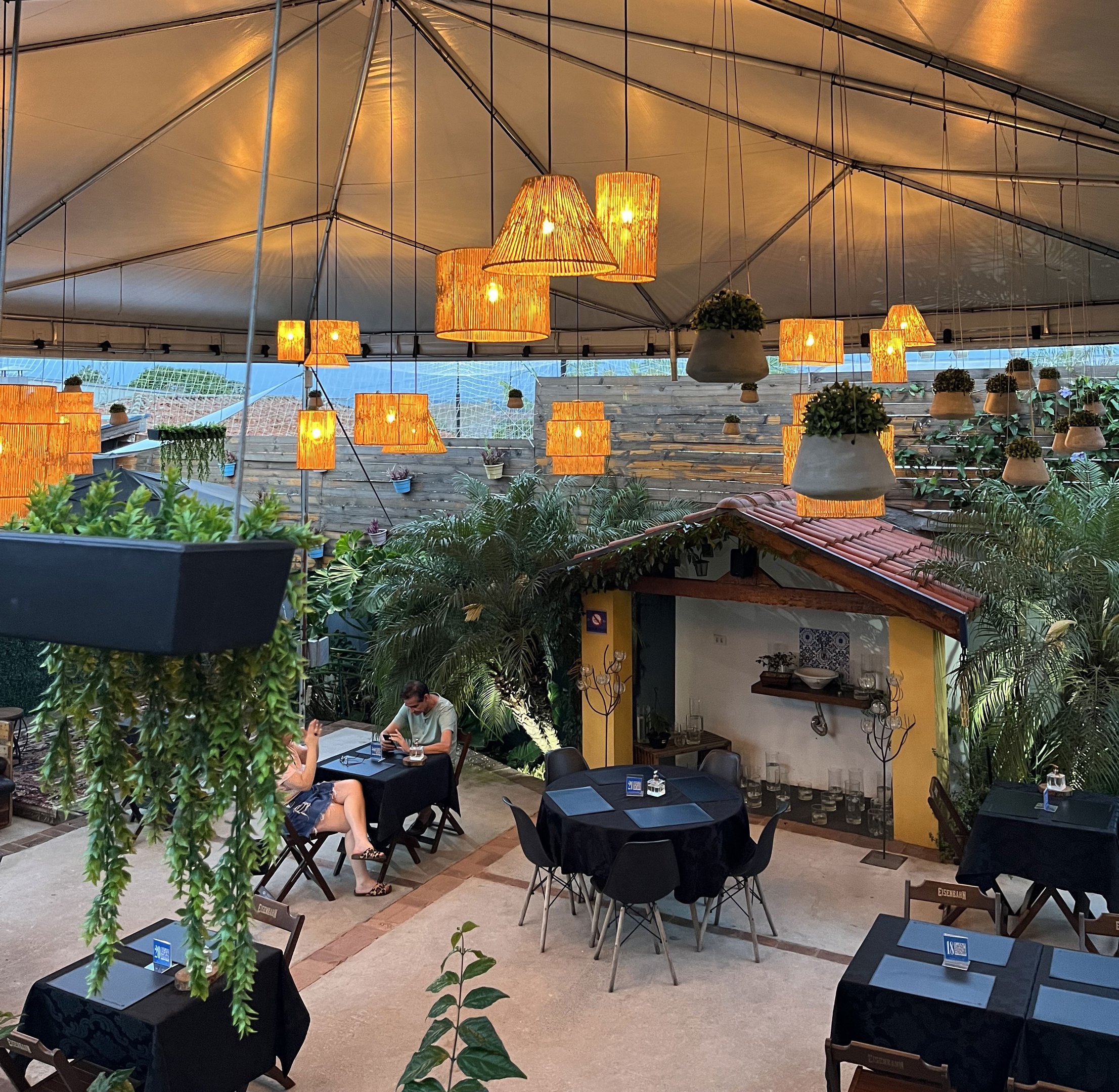 Composição De Teto 3 Pendente Luminária Cúpula Palha Rústica ...