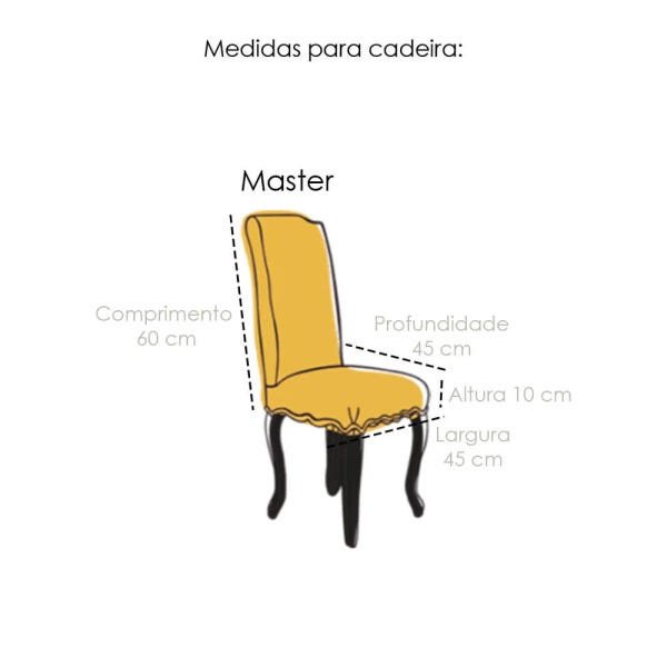 Kit 6 Capa de Cadeira Master Lisa Cinza Sultan | MadeiraMadeira Kit 6 Capa de Cadeira Master Lisa Cinza Sultan | MadeiraMadeira