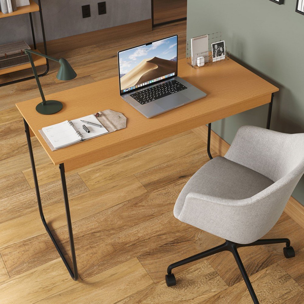 Mesa Escrivaninha Criare 120 Cm Preto/nature - Art Panta | MadeiraMadeira