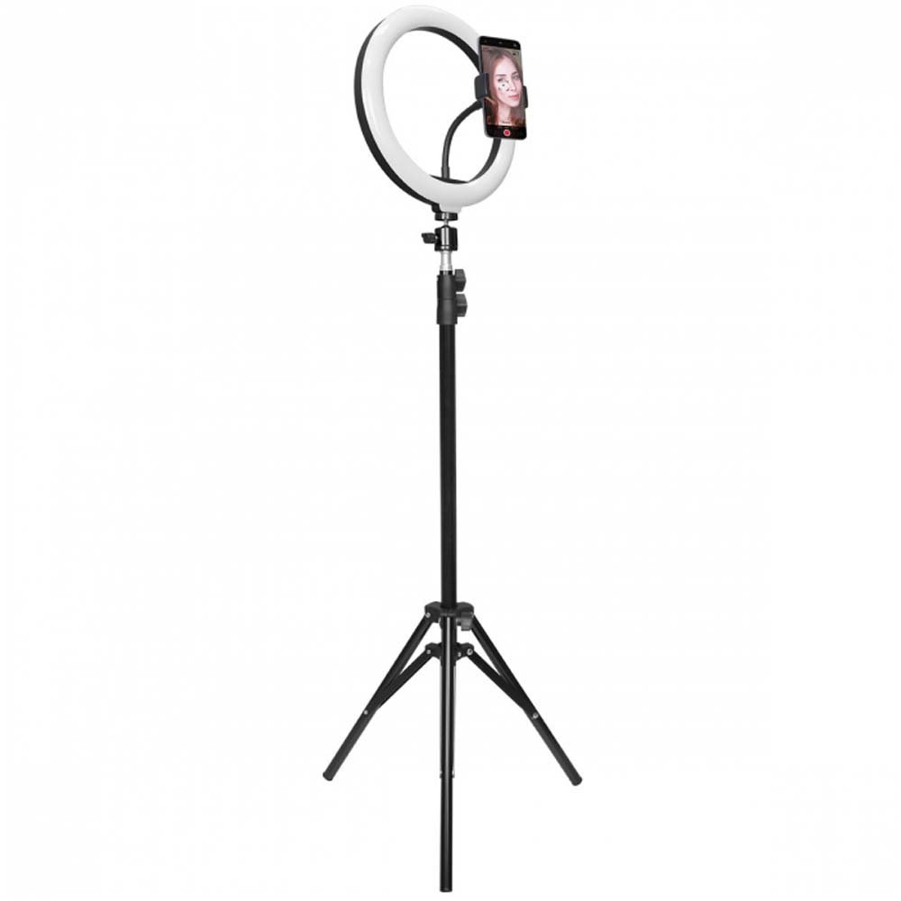 Kit Ring light LED 26CM 10 Polegadas com tripé 1.6 metros e suporte para celular até 8'' - RL26 ...