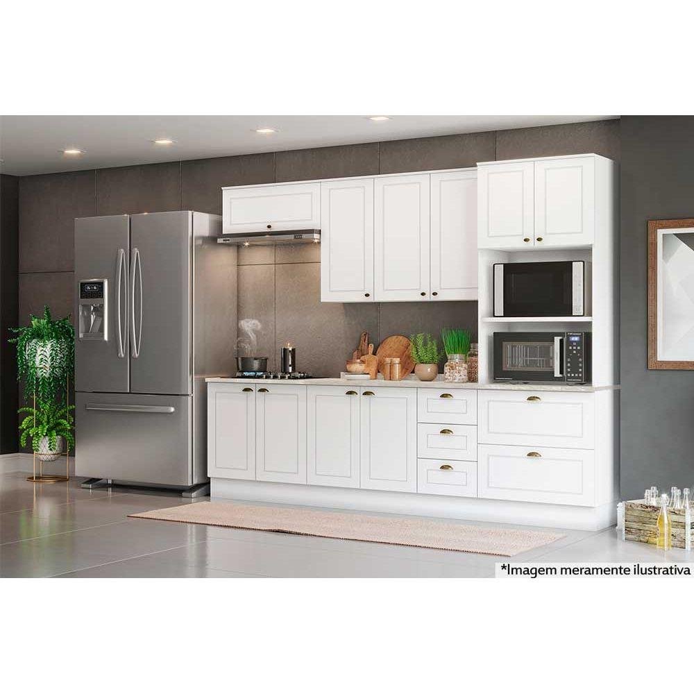 Cozinha Modulada Henn Americana 7 Peças (2 Armários + 2 Balcões + 1 ...