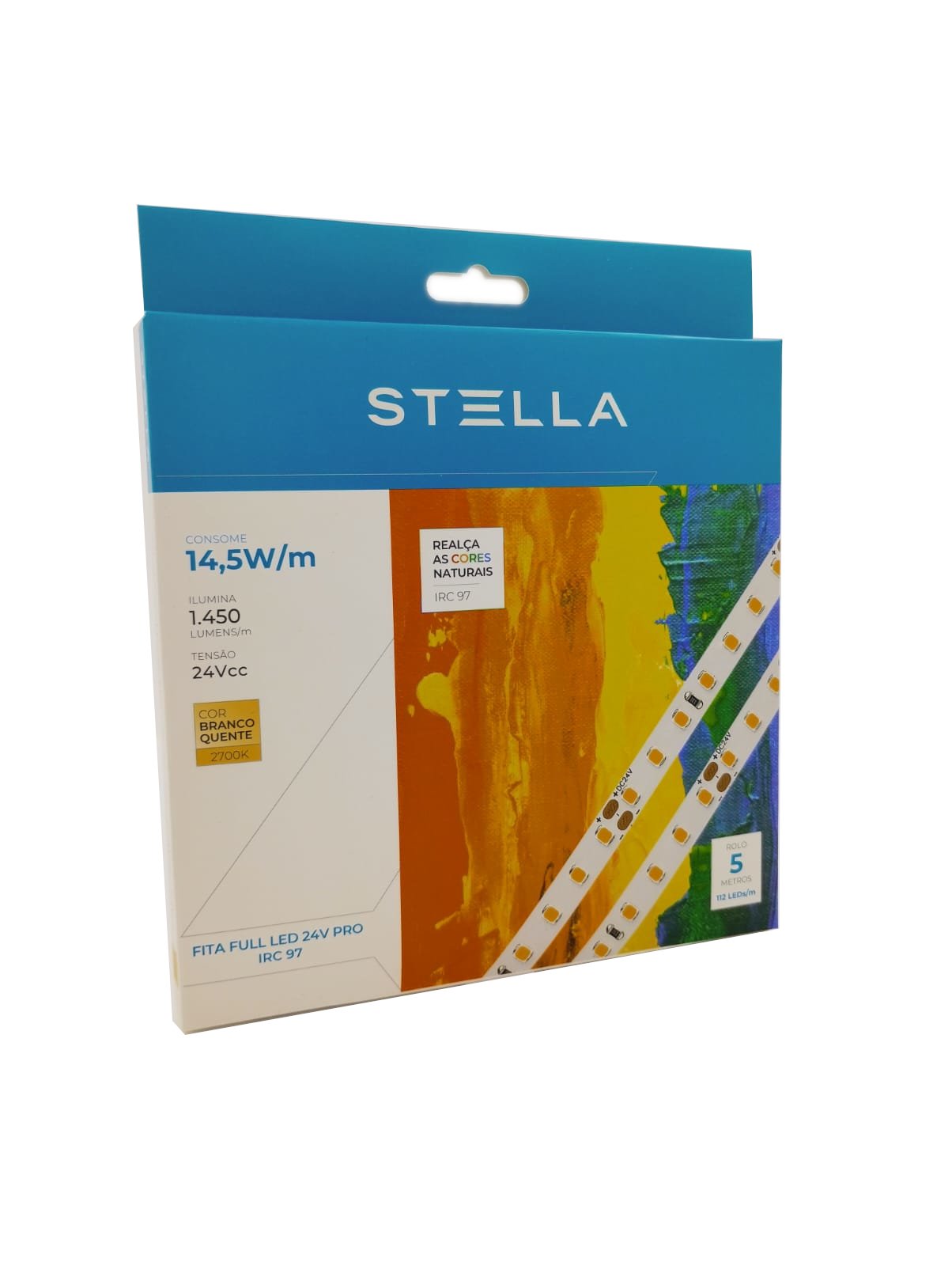 Fita Full Led 24V Pro 14,5W/m 1450 Lm/m 2700K IRC 97 5MT - 2700k STELLA STL21834/27 | MadeiraMadeira
