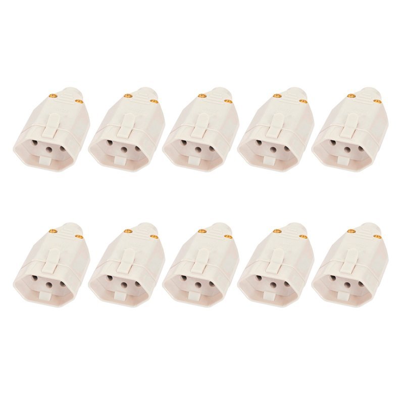 10 Plug Fêmea 2P + T Fame 20A 250V Cinza | MadeiraMadeira